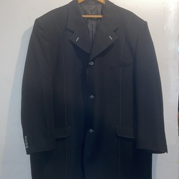 Falcone | Suits & Blazers | Mens Sz Xxl Fashion 3 Button Black Single ...